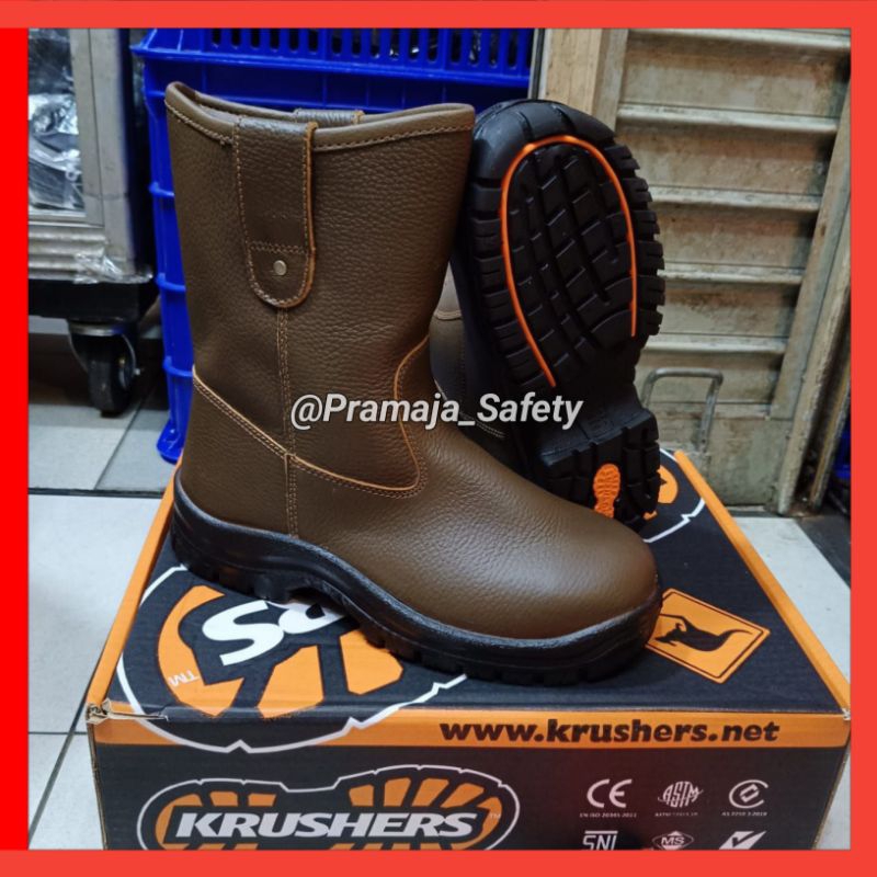 Jual SEPATU SAFETY BOOTS KRUSHERS TEXAS BROWN ORIGINAL 100% - SAFETY ...
