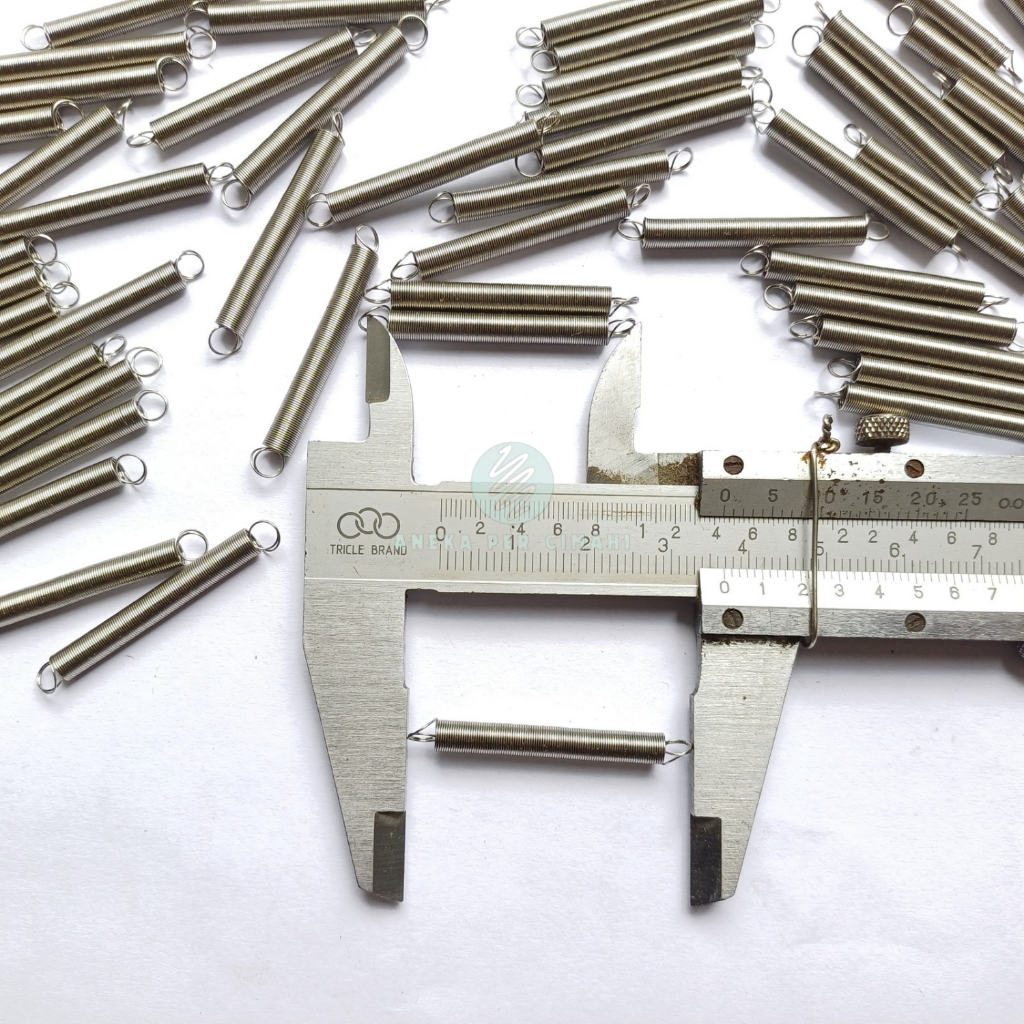 Jual Per Spring Tarik Elastis 0,3mm Stainless Panjang Total 37mm ...