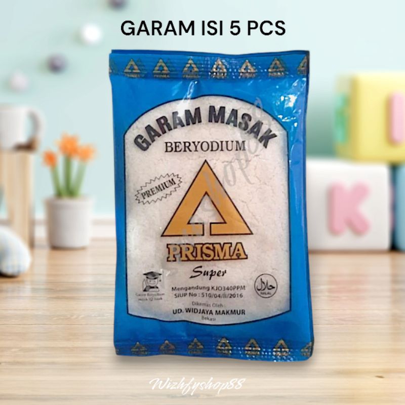 Jual GARAM PRISMA SUPER 100 GRAM ISI 5 PCS / GARAM MASAK BERYODIUM ...