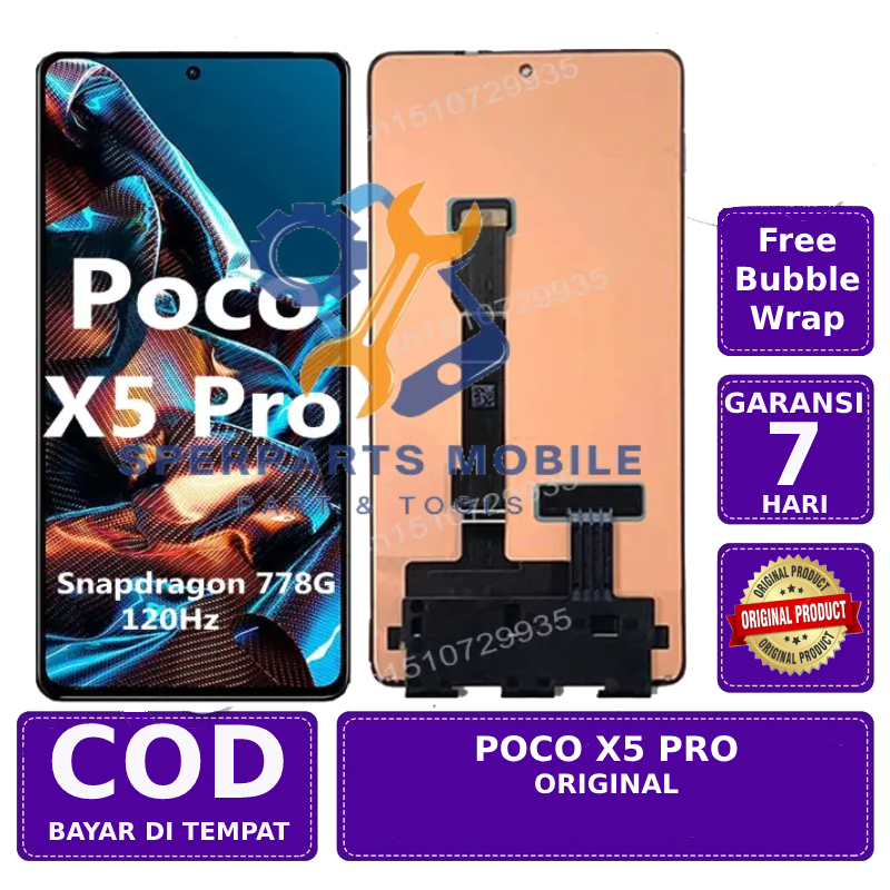 Jual LCD POCO X5 PRO ORIGINAL FULLSET TOUCHSCREEN GARANSI FREE LEM ...