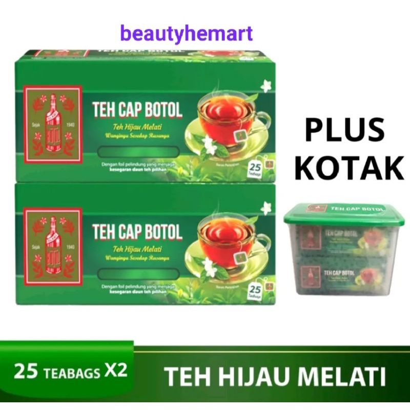 Jual PAKET TEH CAP BOTOL CELUP ( 2 BOX ISI 25 BAGS + FREE KOTAK TOPLES ...