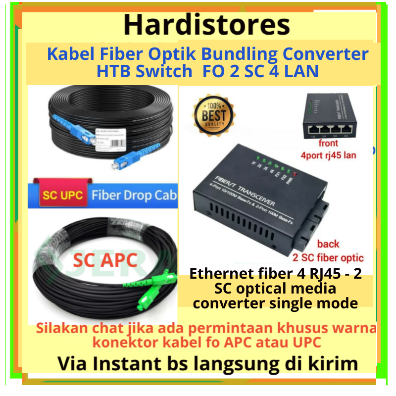 Jual Kabel Fiber Optik FTTH Dropcore Kabel FO 50m 75m 80m Bundling ...