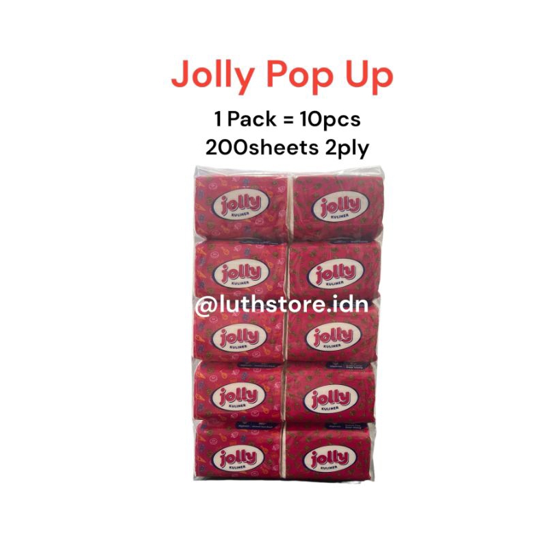 Jual TISU TISSUE JOLLY POP UP 200SHEET | Shopee Indonesia
