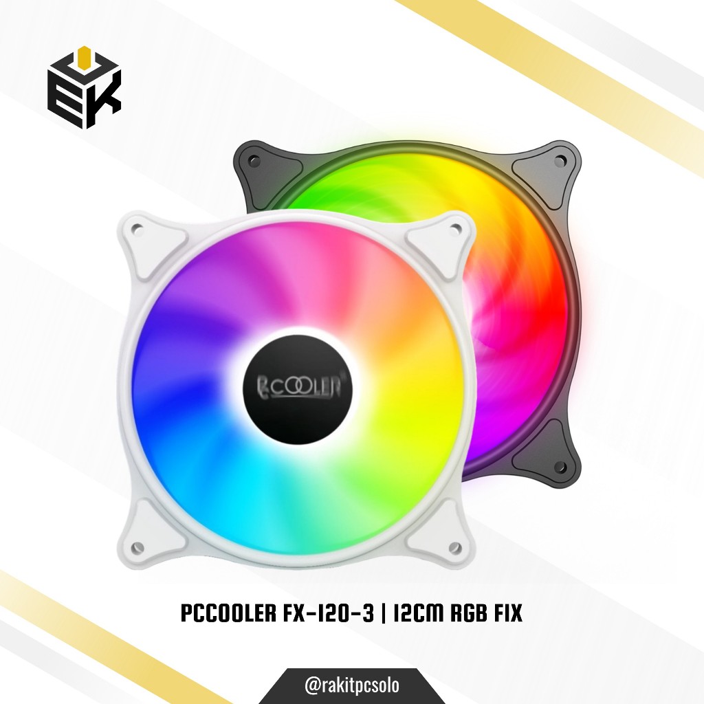 Jual PCCooler FX-120-3 120MM Fixed LED Color Fan | Shopee Indonesia