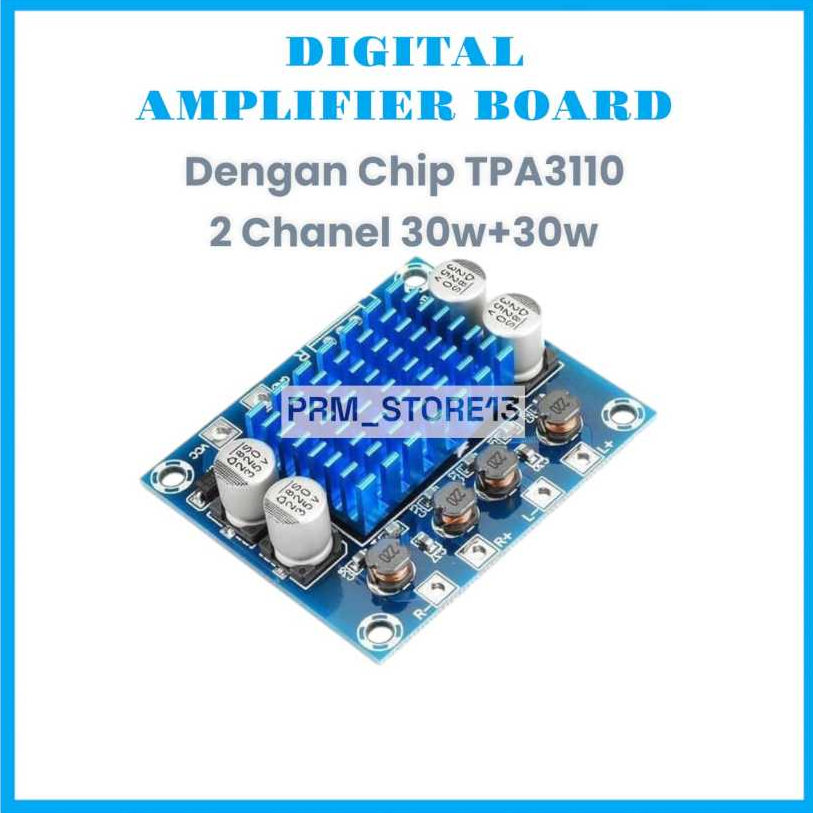 Jual TPA 3110 Power Amplifier Digital Class D 2x30Watt - DIGITAL AMPLIFIER BOARD 30W X2 TPA3110 ...
