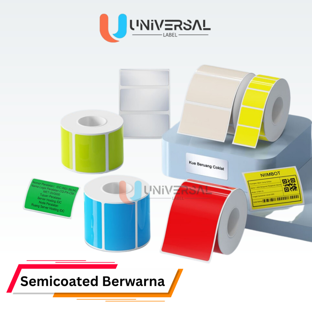 Jual Label Semicoated Warna Custom Ukuran dan Warna | Label Barcode ...