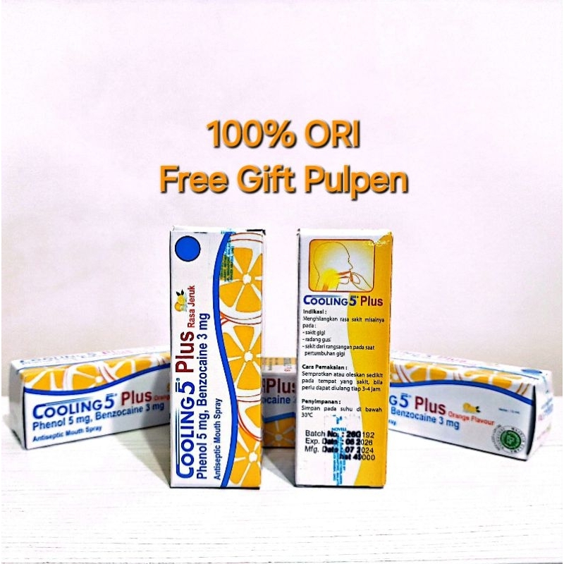 Jual COOLING 5 PLUS Rasa Jeruk / Orange Antiseptic Mouth Spray ...