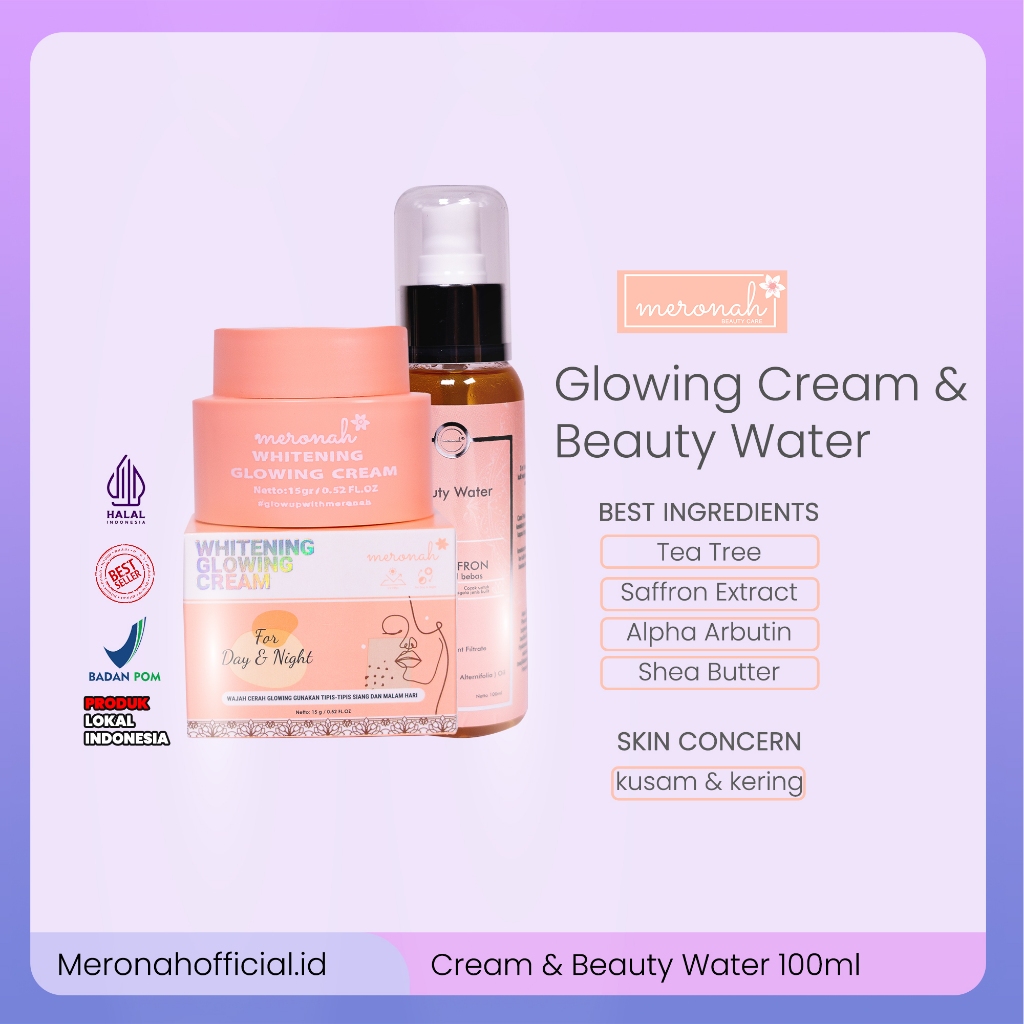 Jual Meronah Cream + Beauty Water 3 in 1 | Shopee Indonesia