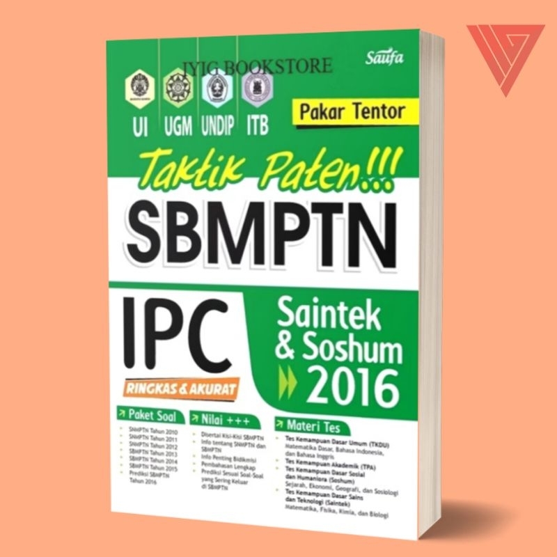Jual Buku Taktik Paten!!! SBMPTN IPC Saintek dan Soshum 2016 - Saufa | Shopee Indonesia