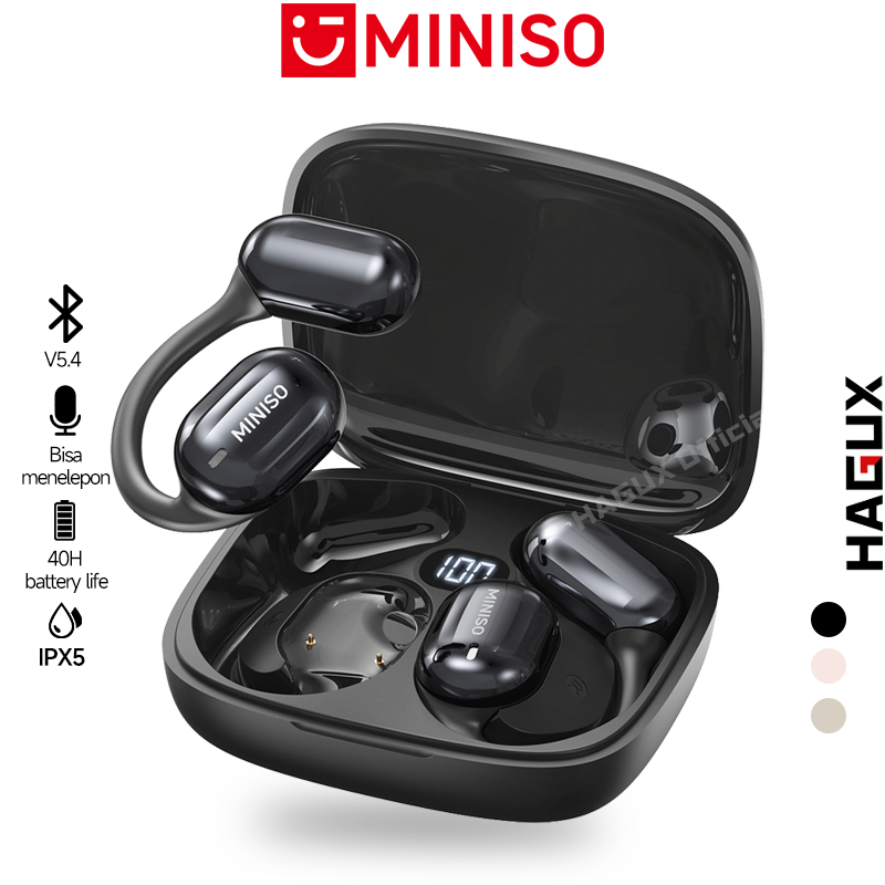 Jual Miniso X23 True Wireless Headset Bluetooth V5.4 OPEN EAR TWS OWS ...