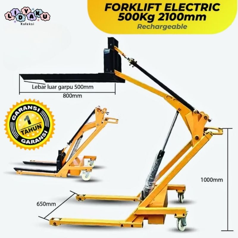 Jual Portable Handlift / Forklift Elektrik IKAME 500kg Original 100% ...