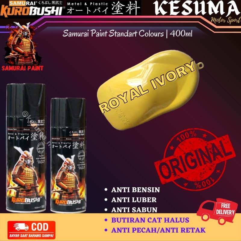 Jual Cat Pilok pilox Cat Semprot Samurai Paint 16 Royal Ivory 400ml | Shopee Indonesia