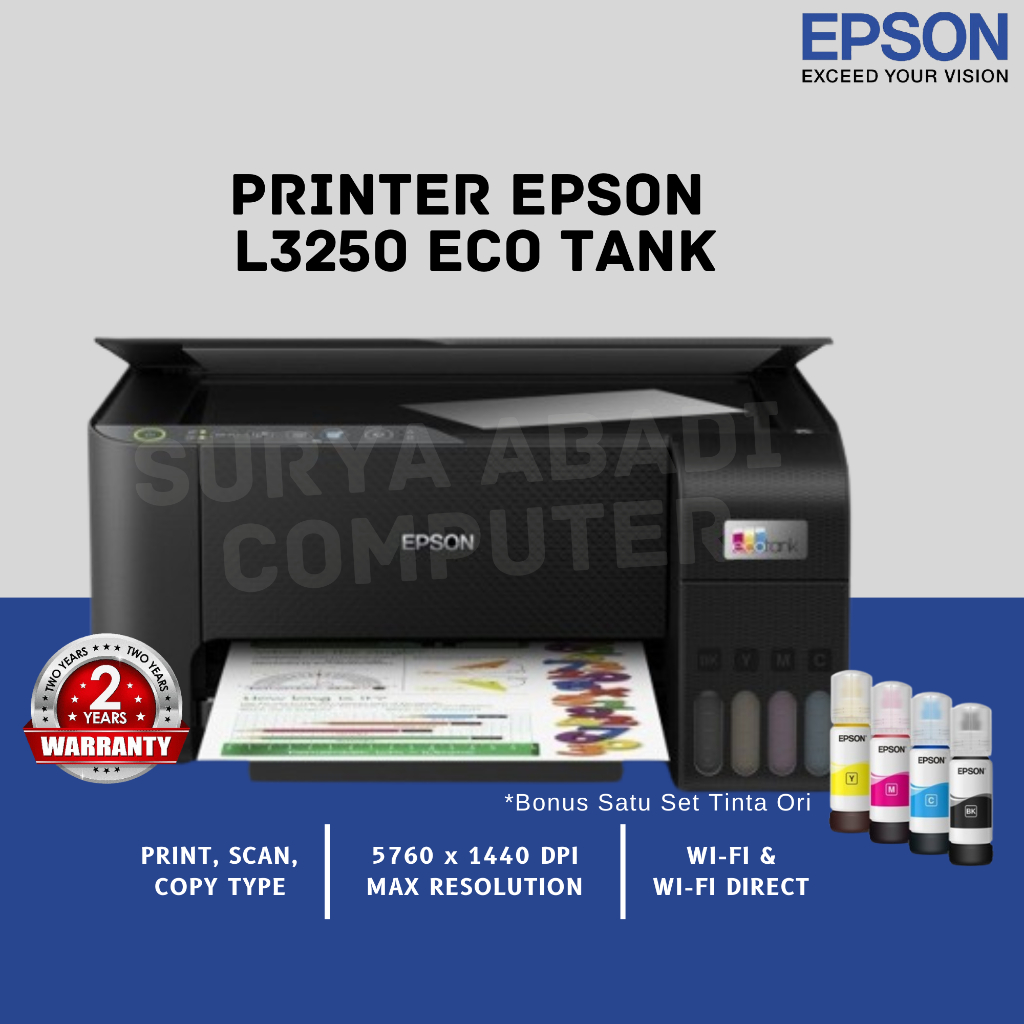 Jual Printer EPSON EcoTank L3250 A4 All in One-EPSON L3250 Ink Tank ...