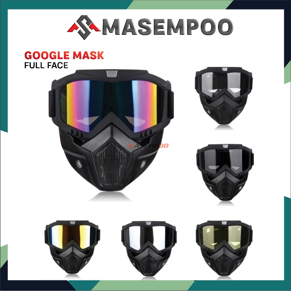 Jual Google Mask Helm Masker Kacamata Motor Goggles Trail Cross ...