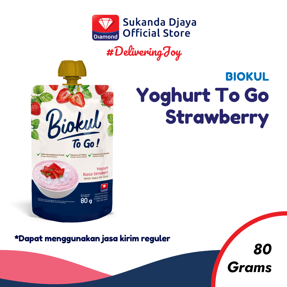 Jual Biokul Yogurt To Go Strawberry 80 Gr | Shopee Indonesia