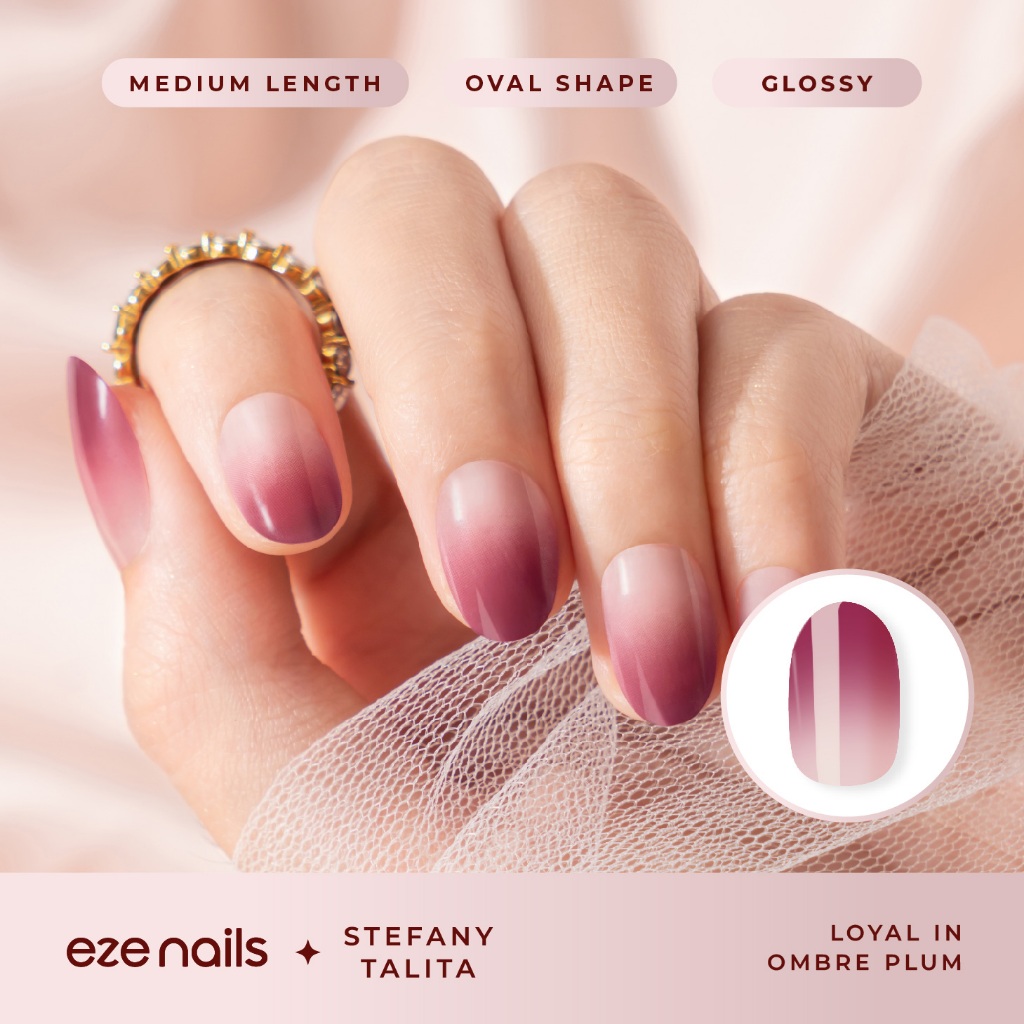 Jual Eze Nails - Loyal in Ombre Plum Spot On Manicure (Kuku Palsu ...