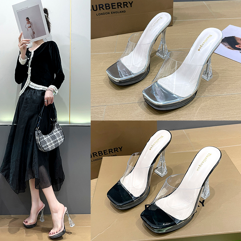Jual Sepatu Sandal Hak Platform Tinggi 12cm High Heels Wanita Sendal ...
