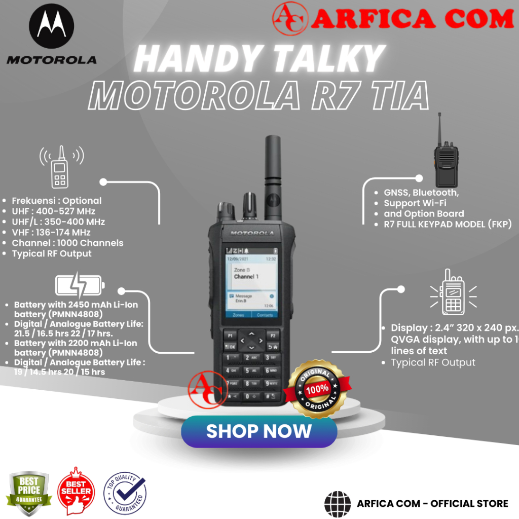 Jual Radio HT Digital Motorola MOTOTRBO R7 TIA / IS Gas Proof | Shopee ...