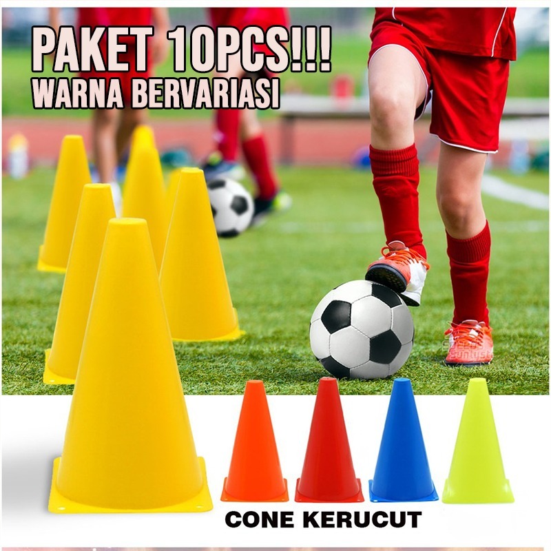 Jual PAKET 10 PCS Cone Kerucut Marker Latihan Olahraga Futsal Sepak ...