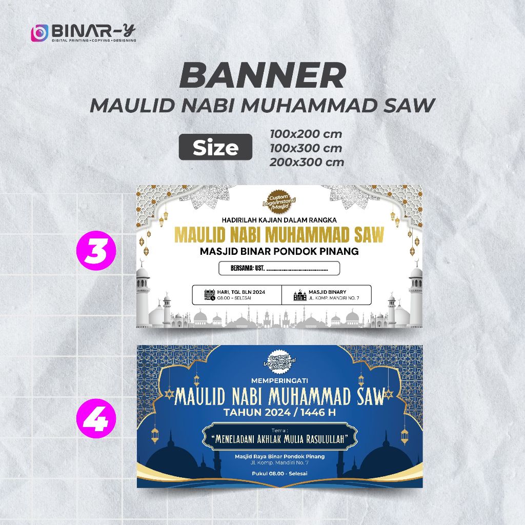 Jual Spanduk Banner Memperingati Maulid Nabi Muhammad SAW | Shopee ...