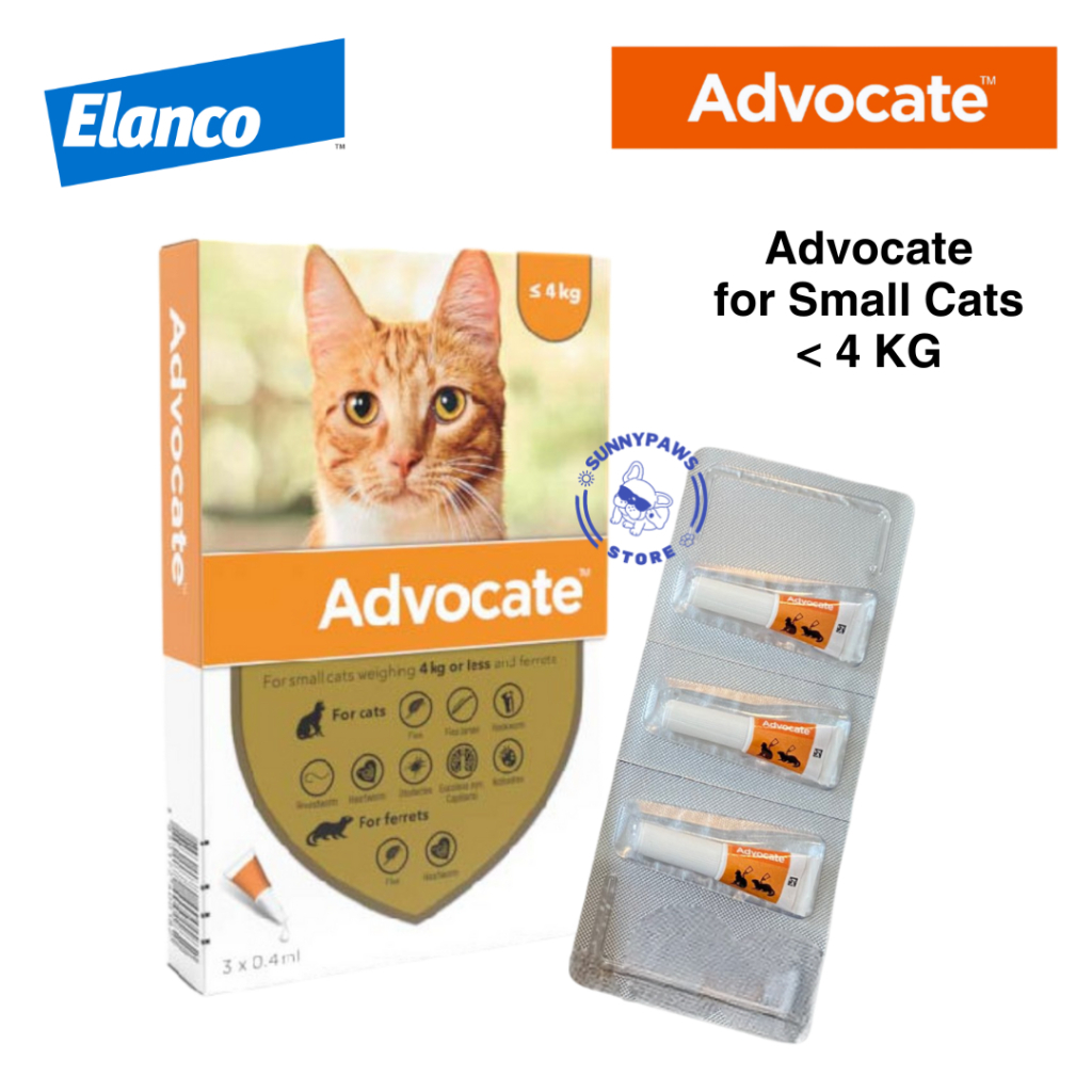 Jual Advocate Cat Obat Kutu Kucing Kecil Tetes 4 KG Tube 0.4 ML Small ...