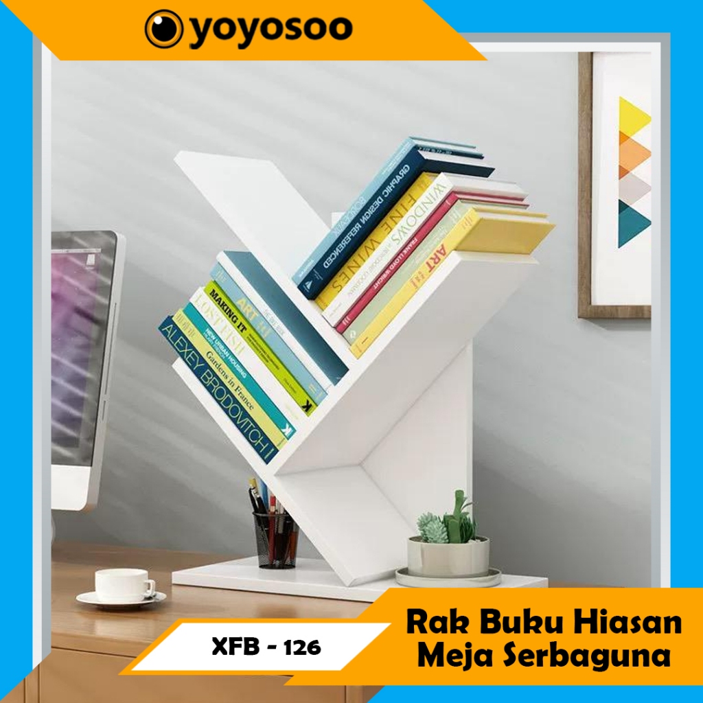 Jual Rak Buku Desktop Rak Penyimpanan Kecil Siswa Desktop Multi-lapis ...