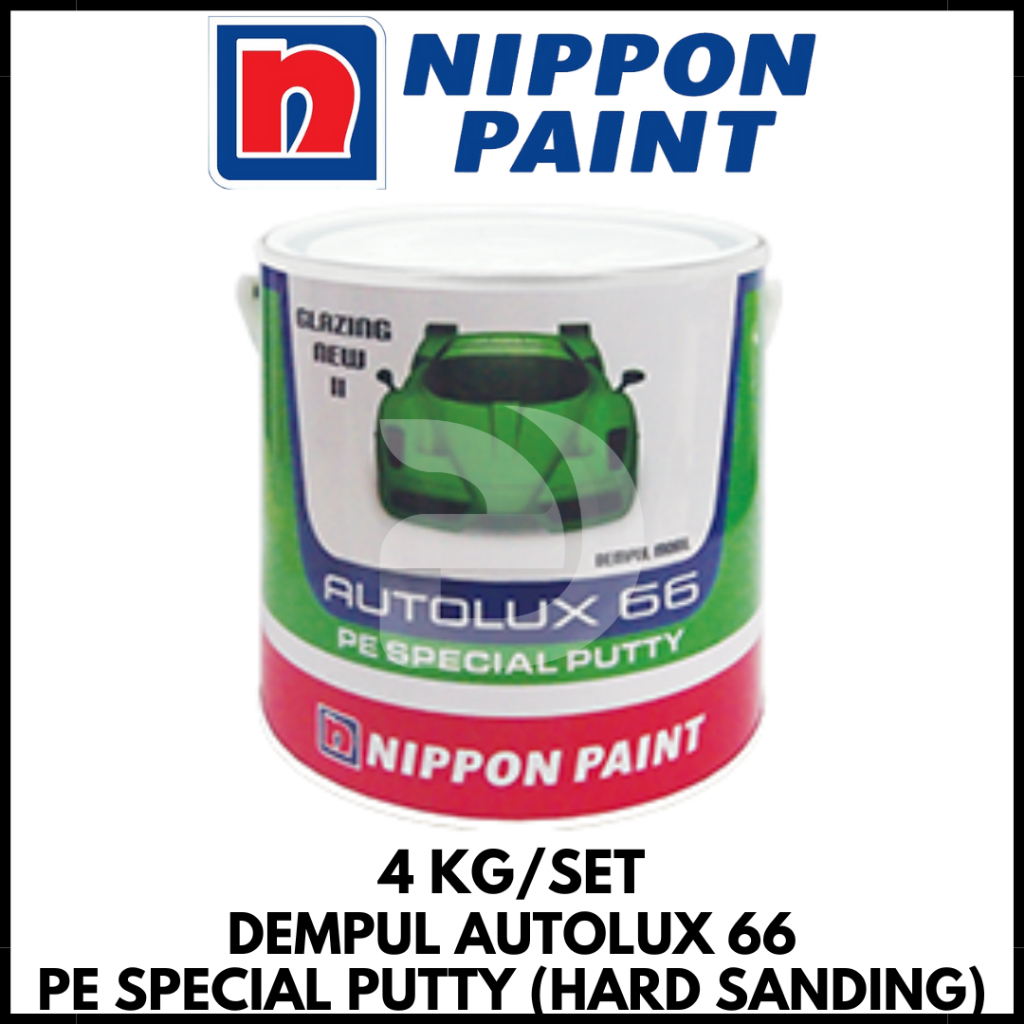 Jual Dempul Mobil Autolux 66 PE Spesial Putty (Hard Sanding) Kaleng 4Kg/Set | Shopee Indonesia