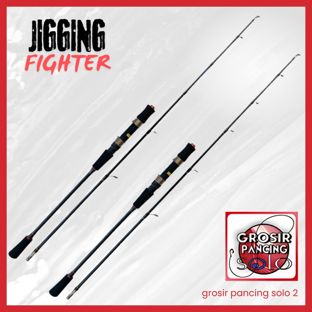 Jual joran pancing jigging laut fiber solid kaku kuat 15 kg ajiro fighter 150 165 180 198 cm ...
