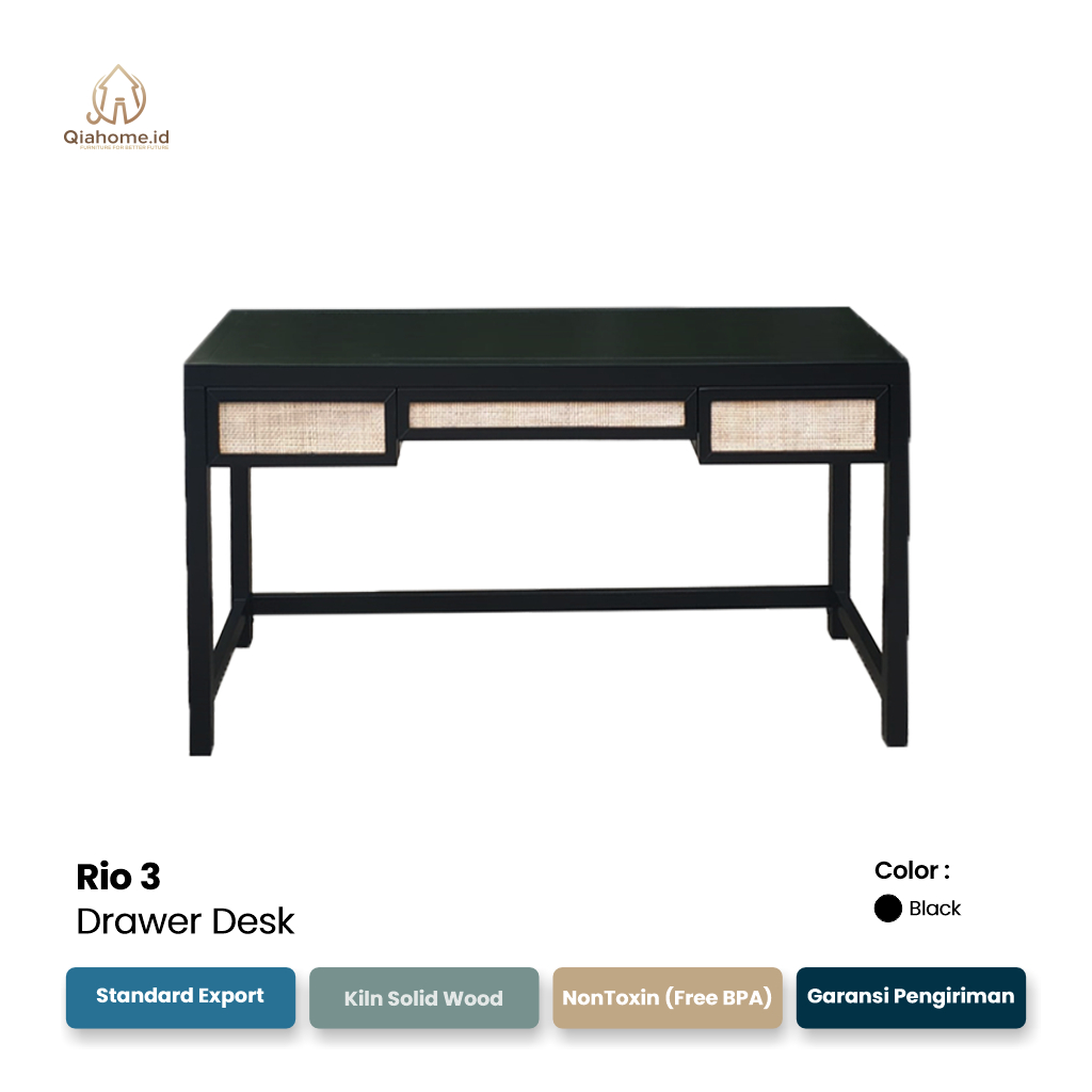 Jual Rio 3 Drawers Desk Meja Belajar Meja Konsol | Shopee Indonesia