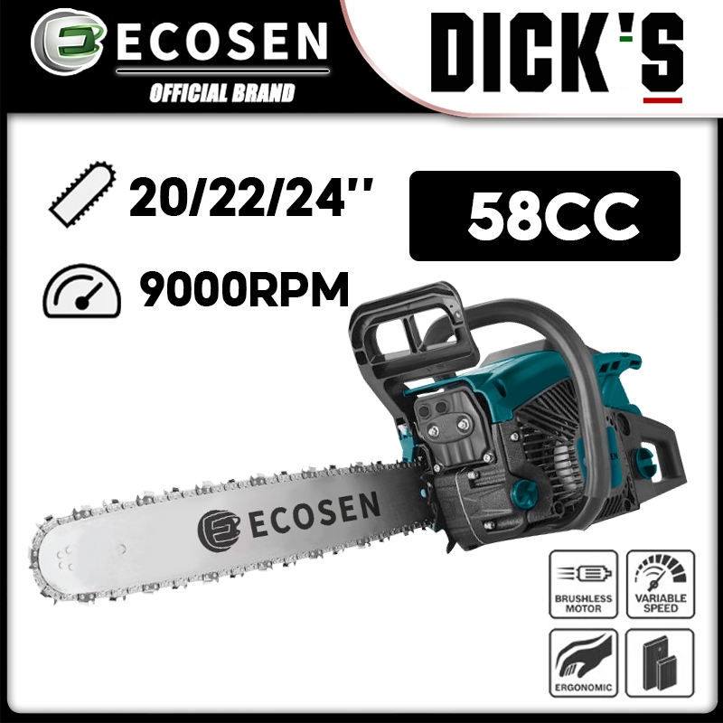 Jual DICKS 20/22/24"Mesin Potong Kayu 58CC Senso Chainsaw 2Tak 20/22/24inch Gergaji Potong Pohon ...