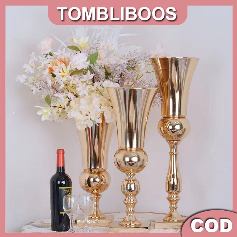 Jual Vas Bunga Gold Vas Bunga Flower Vase Gold stainless Dekorasi Mewah ...