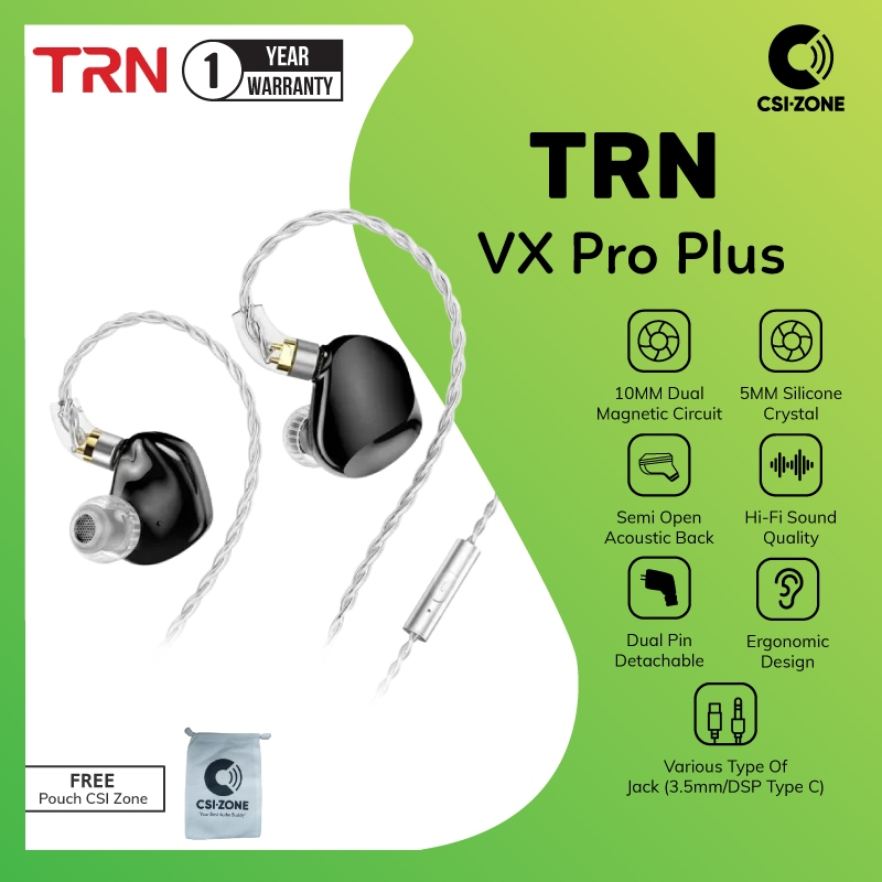 Jual TRN VX Pro Plus / VX Pro+ 1DD+8BA In Ear Monitor Earphone | Shopee ...