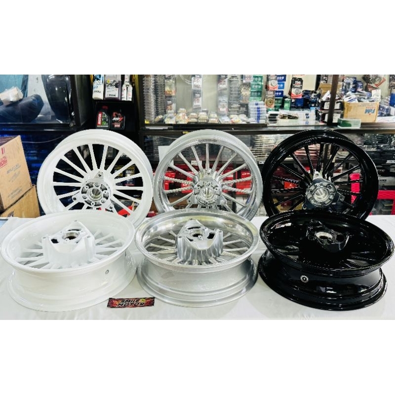 Jual VELG PELAK RACING POWER NMAX NEW HITAM PUTIH CHROME 350x400 RING ...