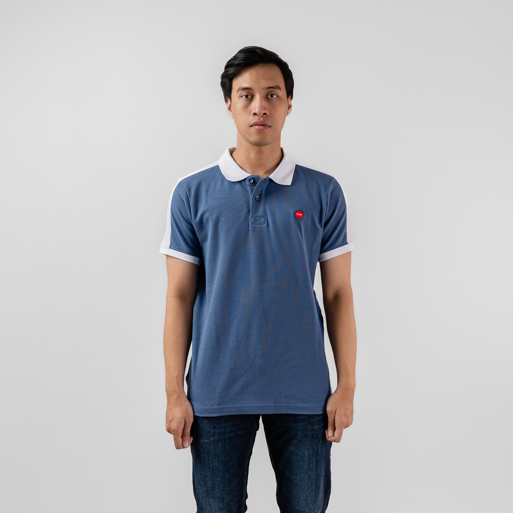 Jual Oxygen Denim Evolve New Legacy Polo Shirt - Elemental Blue White ...