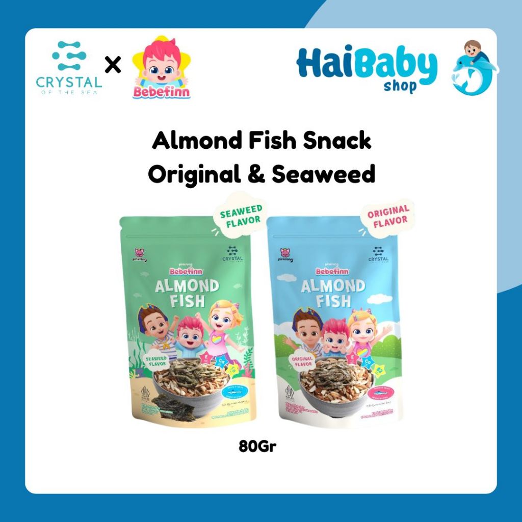 Jual Crystal of the Sea x Pinkfong Bebefinn Almond Fish Snack Original ...