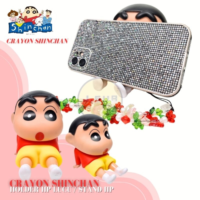 Jual Action Figure Sinchan Statue Shinchan Holder HP Lucu Stand HP Imut ...