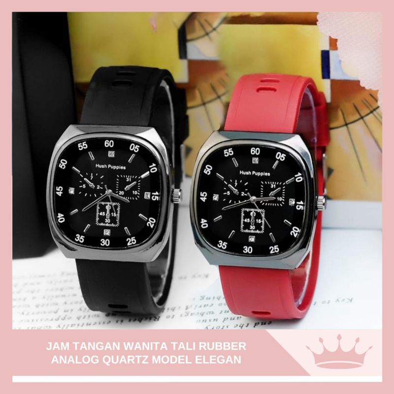 Jual Jam Tangan Wanita Kotak Rubber Silikon Sport Korea Fashion / Jam ...