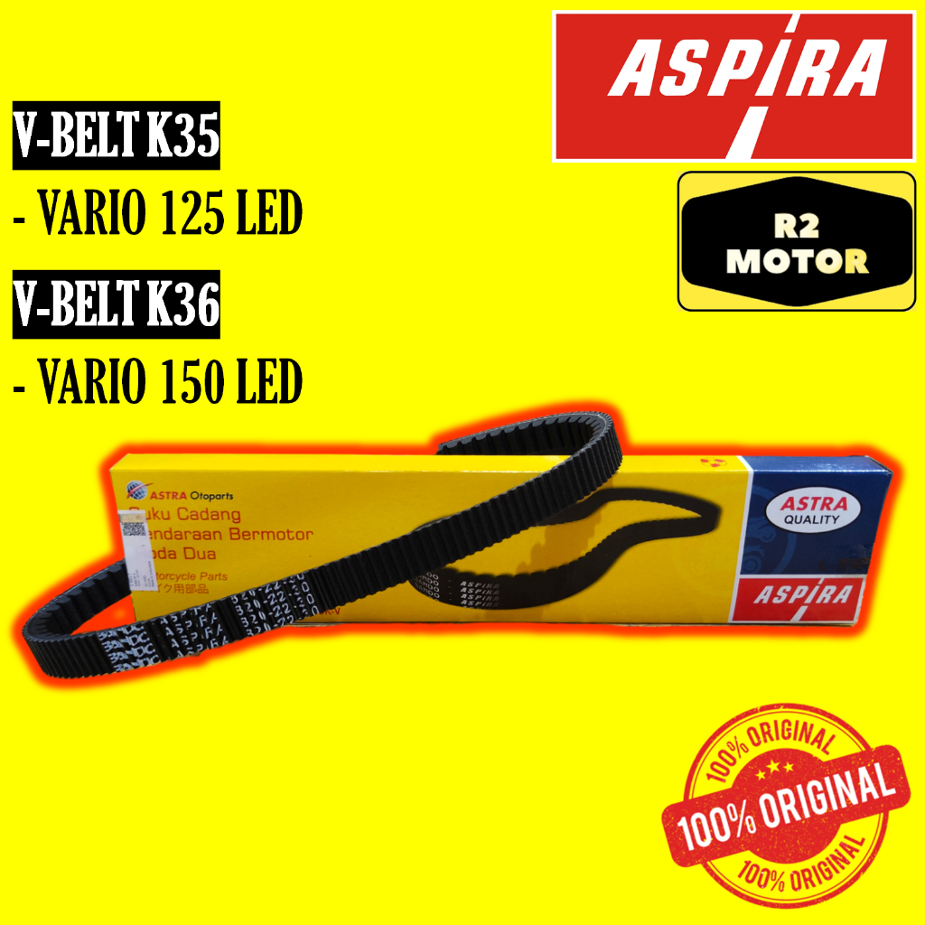 Jual VBELT SET PLUS ROLLER K35 K36 ASPIRA VARIO 125 150 ESP NEW LED K59 ...