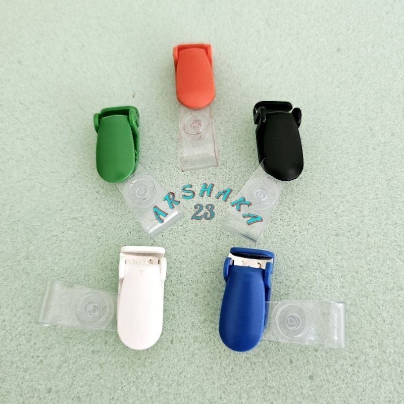 Jual Klip Kartu Id Card Plastik Gantungan Id Card Jepit Holder Id Card ...