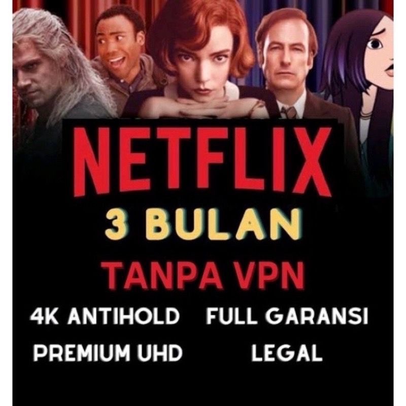 Jual NETFLIXX PERMIUM 3BULAN ULTRA HD 4K ANTI HOLD [FULL GARANSI] | Shopee Indonesia