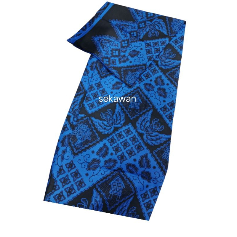 Jual BAHAN BATIK BADUY MOTIF BIRU TAPAK KEBO, LEUIT, LERENG / KAIN ...
