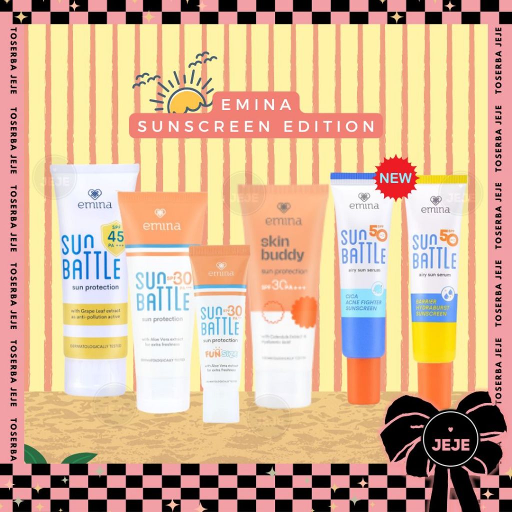 Jual Emina Sunscreen | Airy Sun Serum Battle / Skin Buddy | SPF30 SPF45 ...