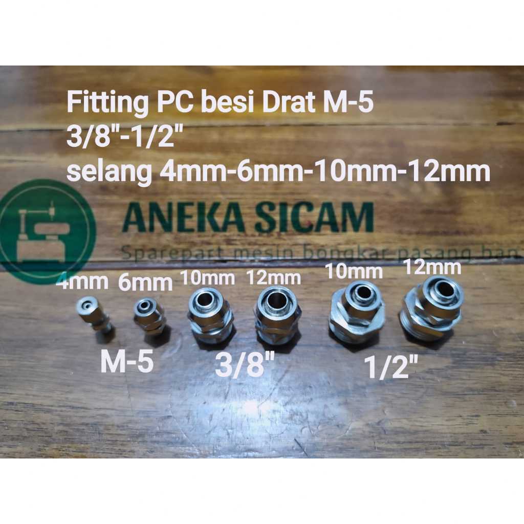 Jual Fitting PC Drat Besi M5 - 3/8'' - 1/2'' | Shopee Indonesia