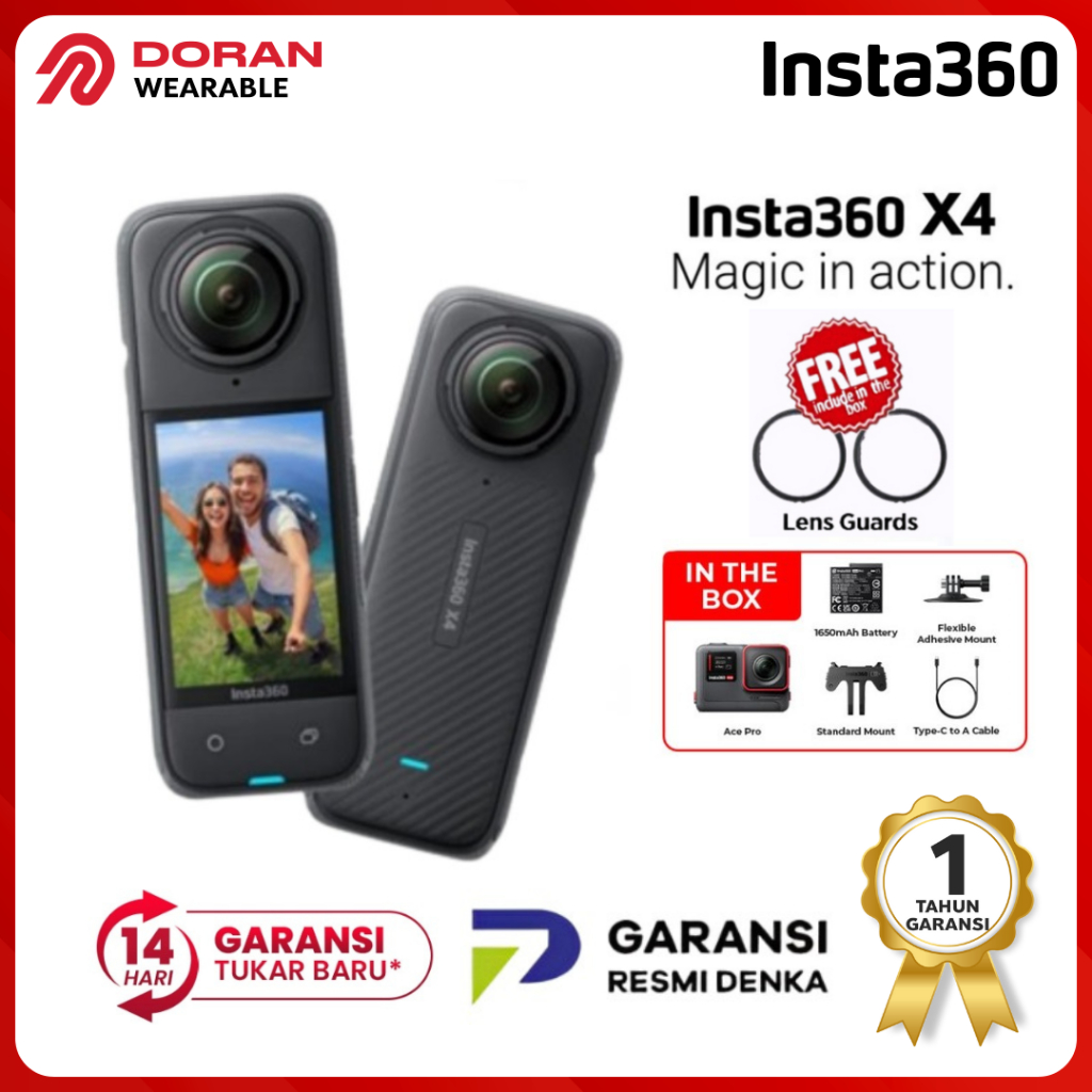 Jual Insta360 X4 Action Camera 360° 8K UHD AI Gesture Control - Garansi Resmi 1 Tahun | Shopee ...