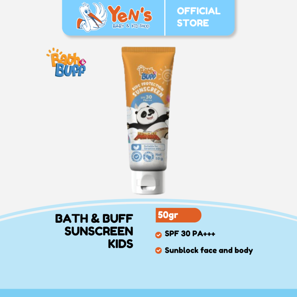 Jual Bath & Buff Kids Protection Sunscreen SPF 30 PA+++ 50gr (Sunscreen ...