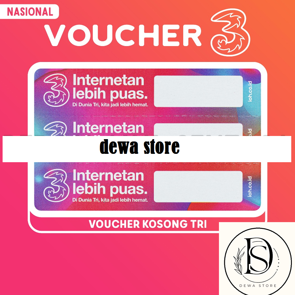 Jual Voucher Kosong THREE MURAH MERIAH MANTAP | Shopee Indonesia