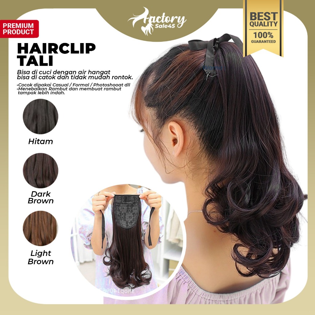 Jual 35CM Rambut Palsu Ponytail Hair clip Wig ponytail ponitail kuncir ...
