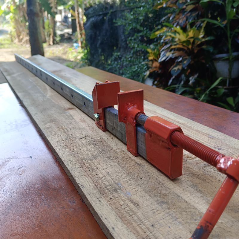 Jual clamp kayu hollow pres kayu tinggal pakai besi tebal panjang 100 ...