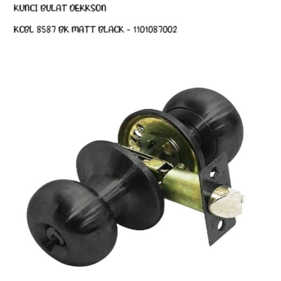 Jual KUNCI BULAT DEKKSON KCBL 8587 BK MATT BLACK Kunci Pintu Bulat ...