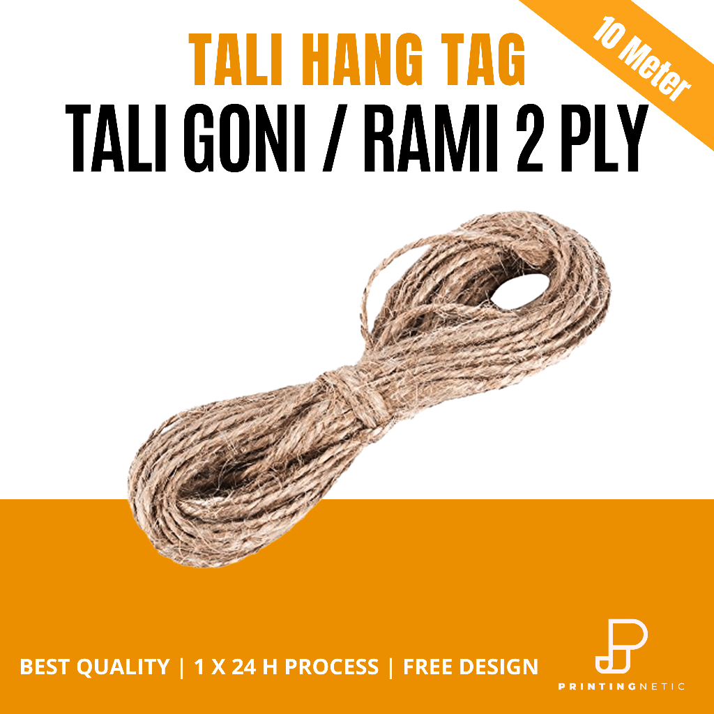 Jual Tali Hang tag Goni 2 Ply (10 Meter) / Tali Rami , Tali Hampers ...